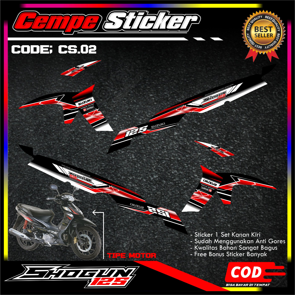 Jual Stiker Shogun SP 125 Robot Decal Striping Standar Shogun SP 125 ...