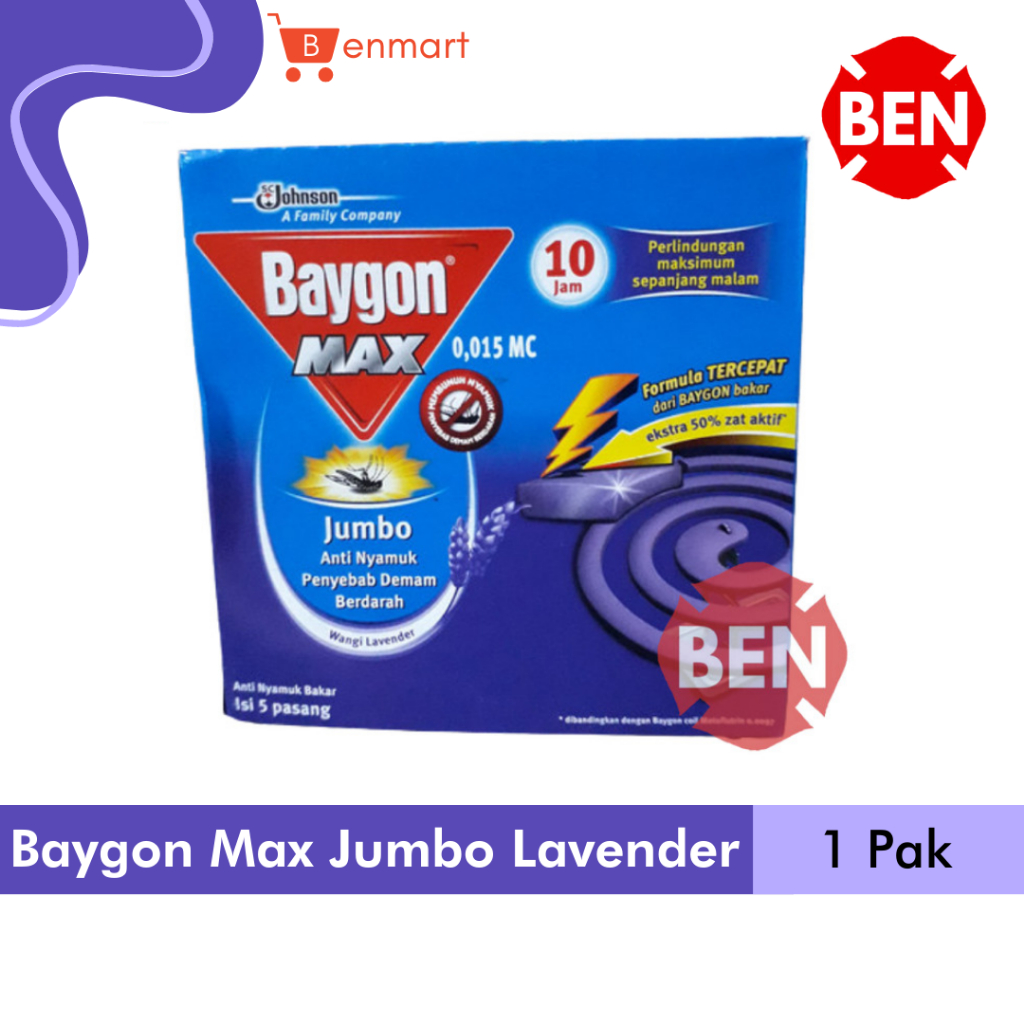 Jual Baygon Max Jumbo Wangi LAVENDER / FRESH SCENT - Obat Nyamuk Bakar ...