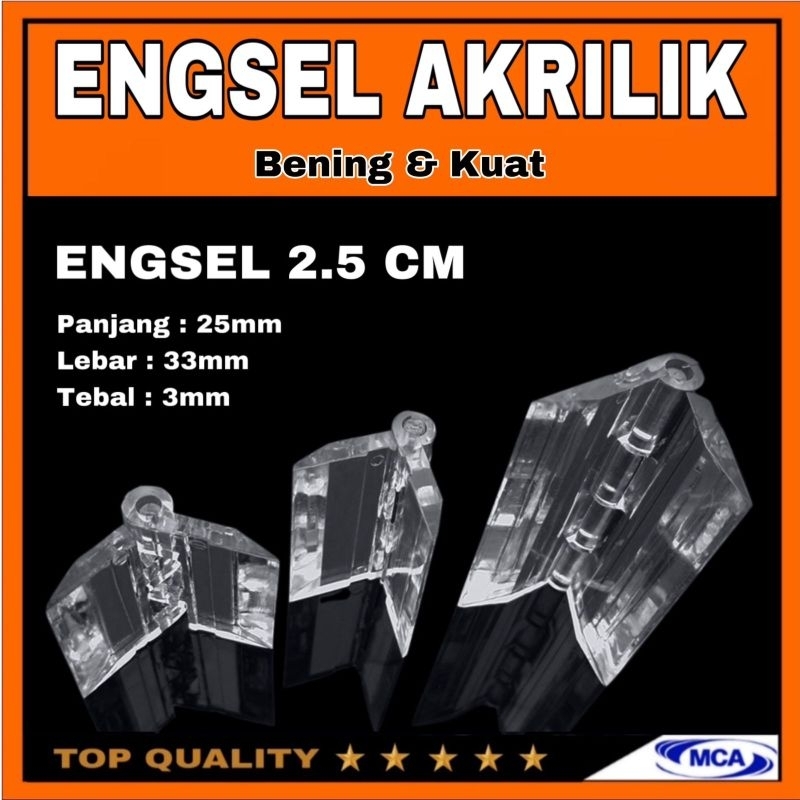 Jual ENGSEL AKRILIK 2.5cm Bening / Anti Pecah / Acrylic Hinge 25 x 33 ...