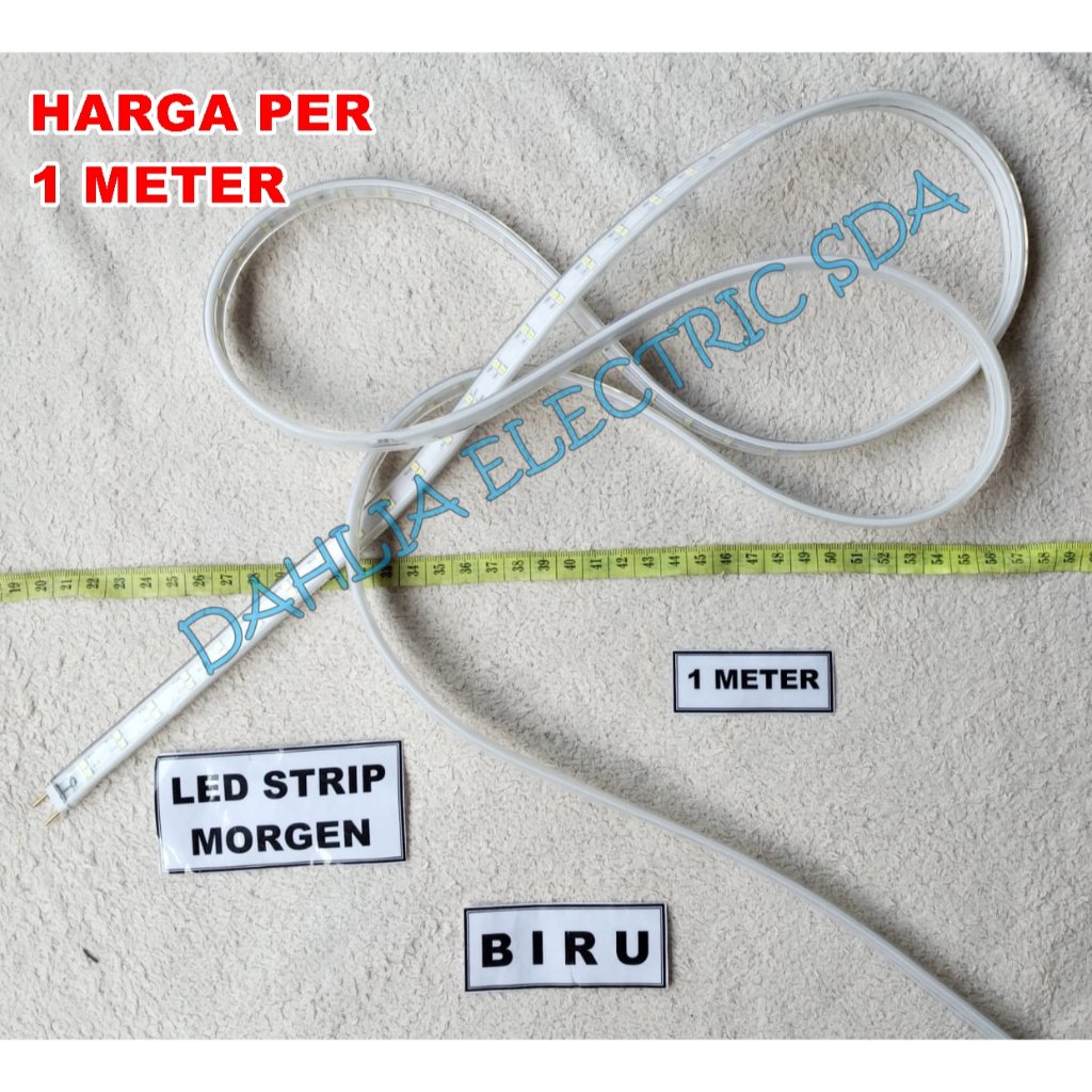 Jual LED STRIP LIGHT MORGEN MG-TLS-2835A 120L BIRU (1 METER) | Shopee ...