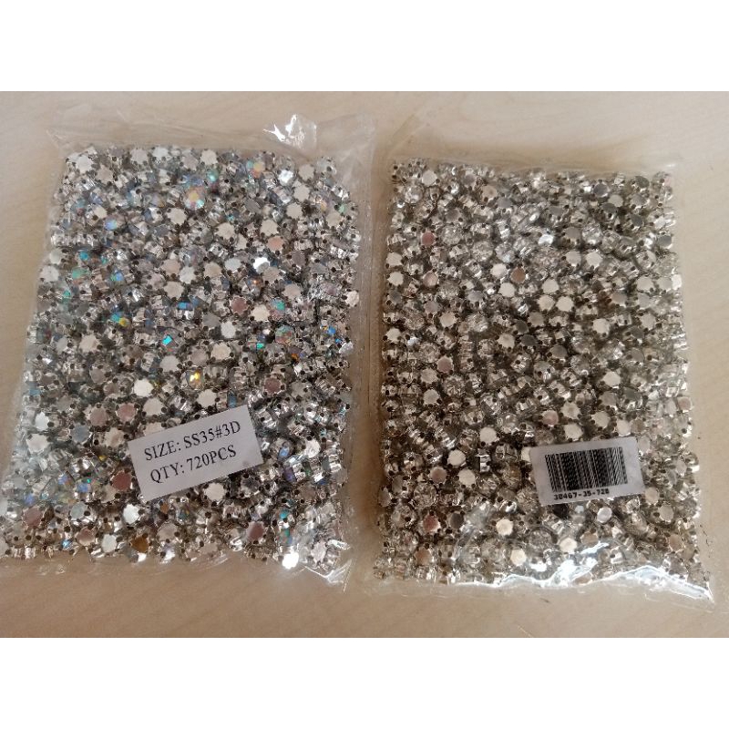 Jual Diamond cangkang / Permata cangkang "3D" ss 35 isi 720pcs | Shopee ...