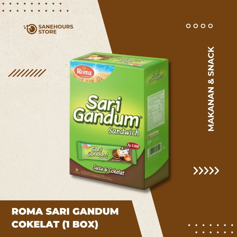 Jual Roma Sari Gandum Susu & Coklat 1 Box | Shopee Indonesia