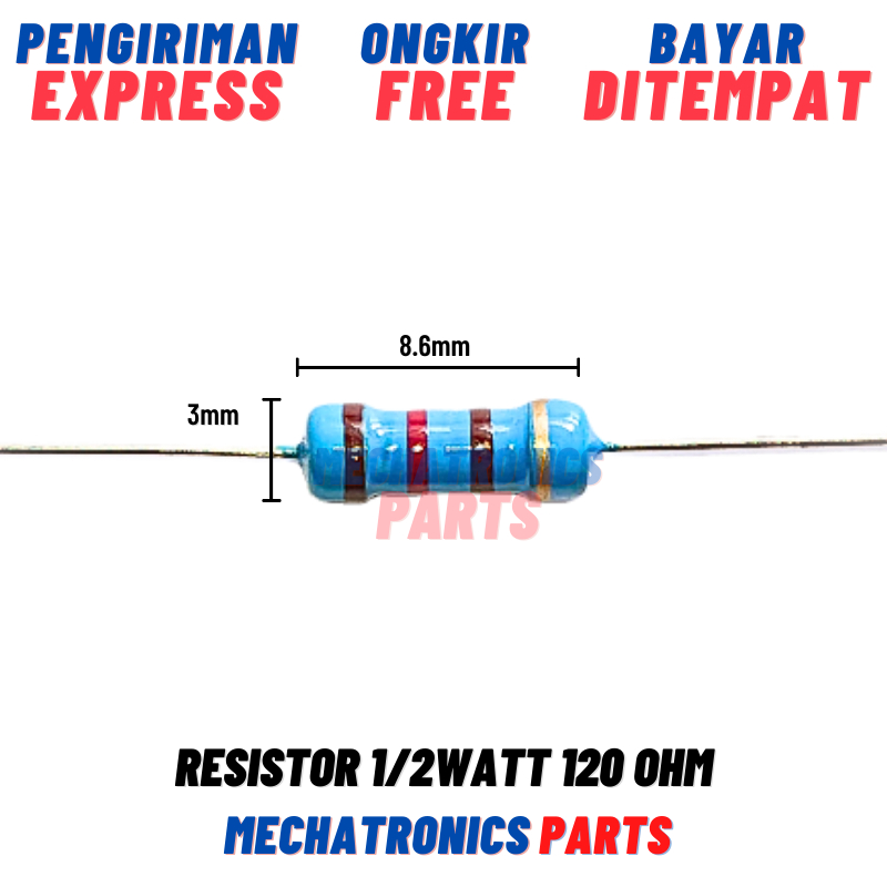 Jual RESISTOR 1/2WATT 120 OHM | Shopee Indonesia