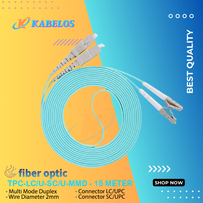 Jual OM3 SC-LC 15M | Patch Cord FO SC/UPC-LC/UPC Multi Mode Duplex 15 Meter | Shopee Indonesia