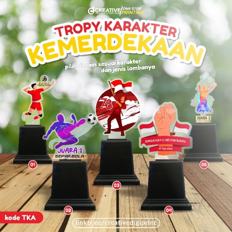 Jual Piala Lomba Akrilik / Trophy Akrilik Kemerdekaan | Shopee Indonesia