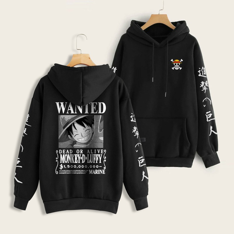 Jual Parisdivarious Hoodie Jumper Pullover One Piece Luffy Fleece ...