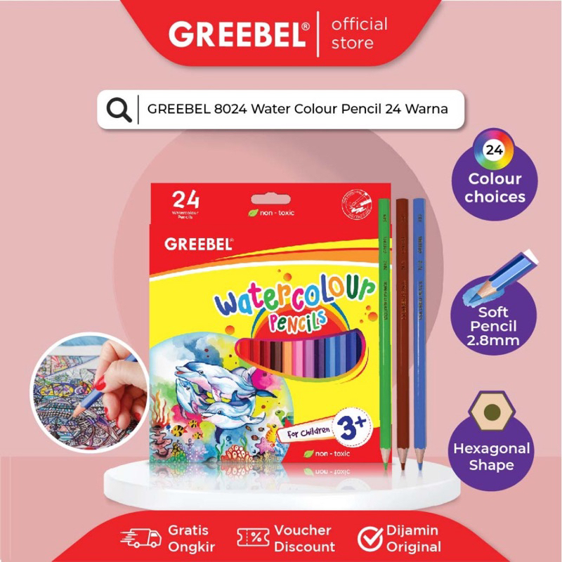 Jual pensil warna greebel greebel classic colour pencil | Shopee Indonesia