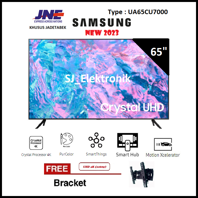 Jual Braket + LED TV Samsung 65CU7000 - 65 Inch CU7000 Smart TV Crystal UHD | Shopee Indonesia