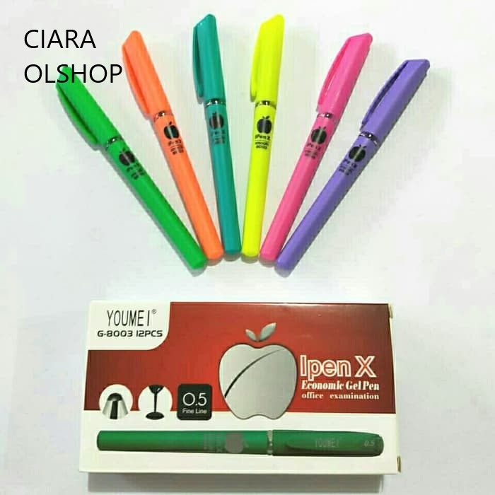 Jual Gel pen iPenX / Pulpen cair apple 1 PAK ISI 12 PCS | Shopee Indonesia