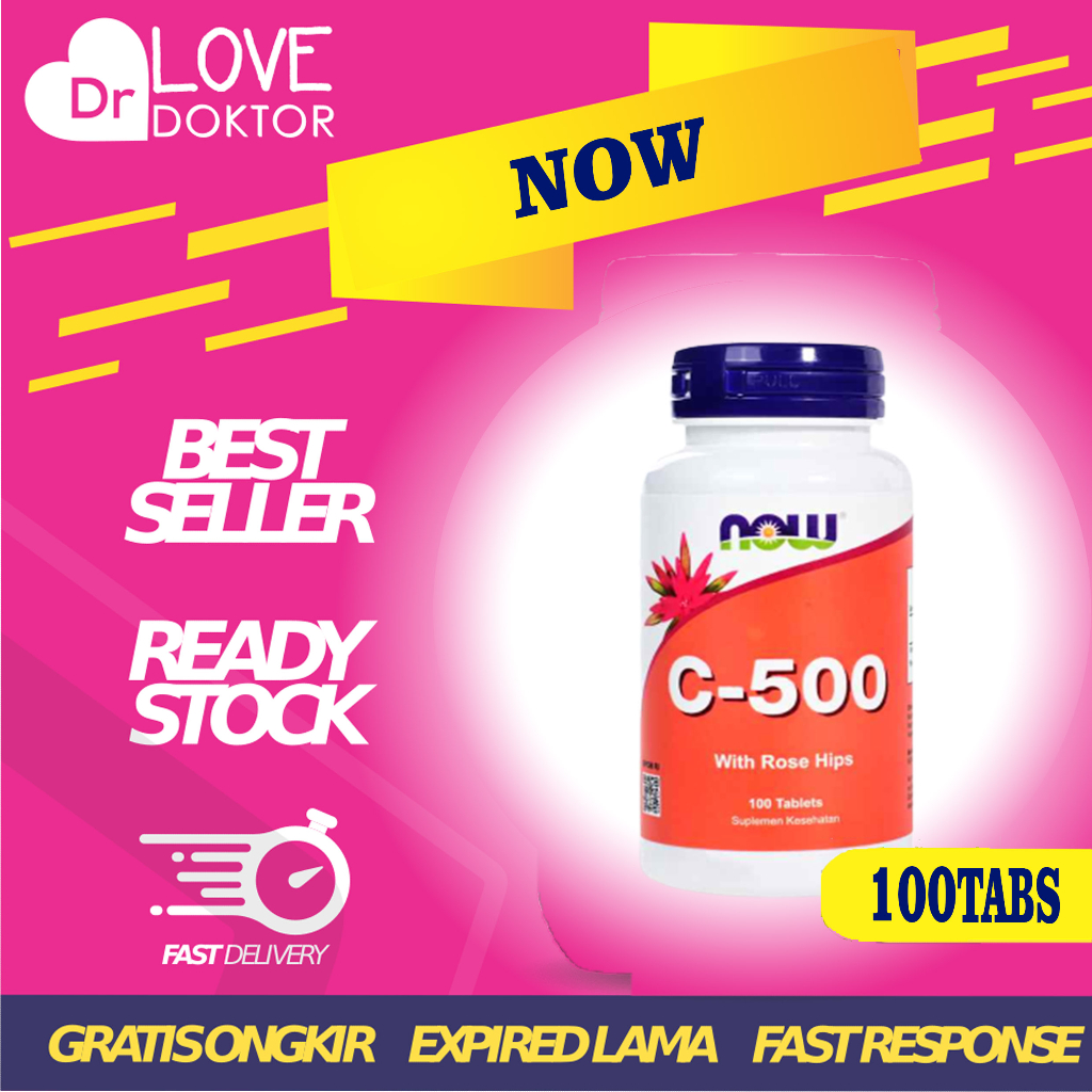 Jual NOW VITAMIN C 500 WITH ROSE HIPS VITAMIN C DAYA TAHAN TUBUH KEKEBALAN TUBUH 100 TABLET ...