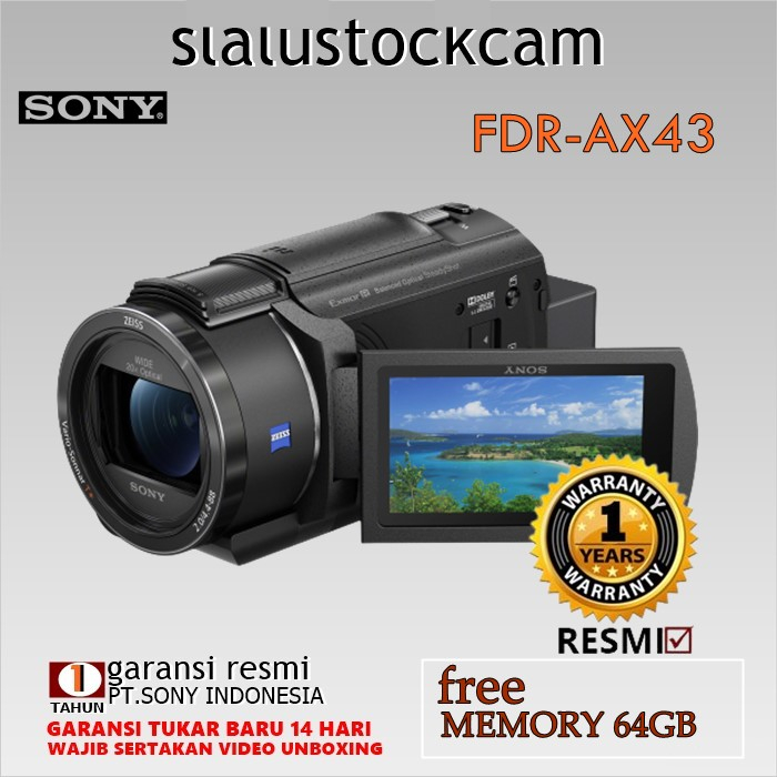 Jual SONY FDR AX43 UHD 4K - Handycam Sony AX43 4K - Camcorder Sony AX43 ...