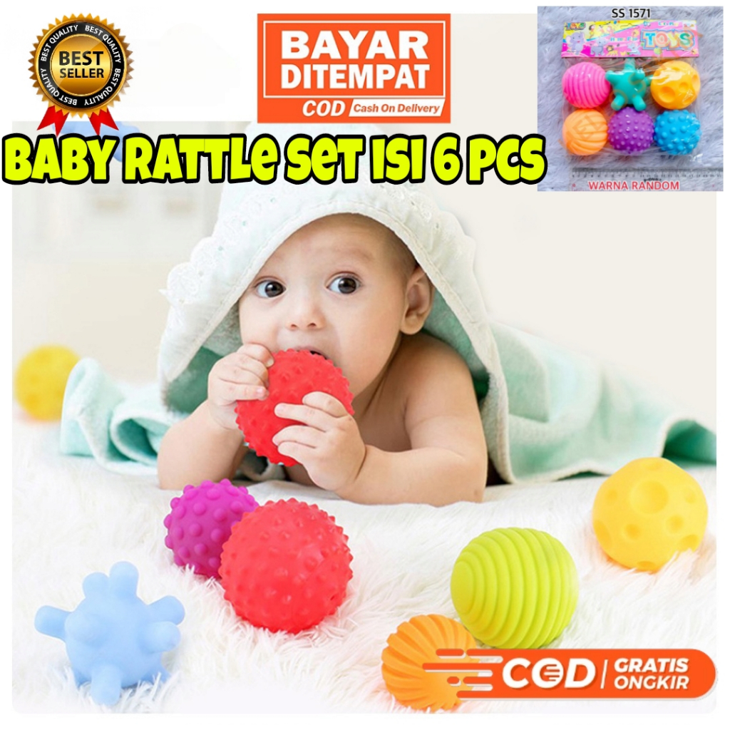 Jual Mainan BOLA KARET untuk Bayi / Sensory Mainan Anak | Shopee Indonesia