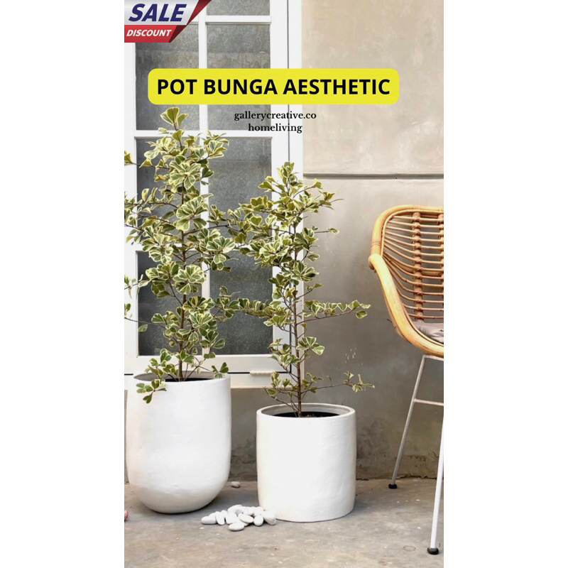 Jual pot tanah liat - pot tanaman aesthetic-pot besar | Shopee Indonesia