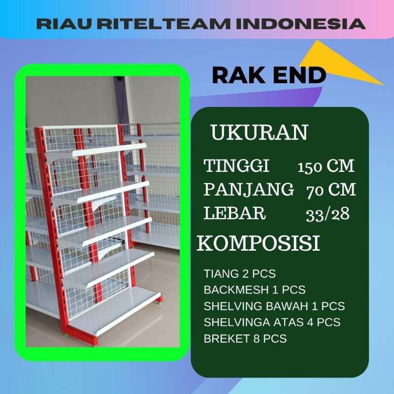 Jual RAK END/RAK PENUTUP 150X70 CM. 5 TINGKAT | Shopee Indonesia