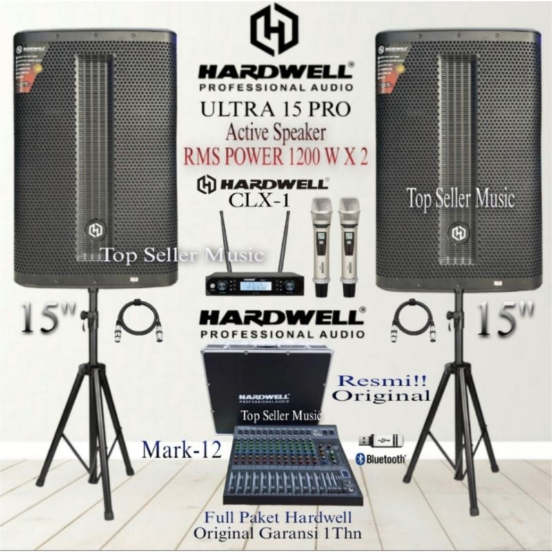 Jual PAKET FULL SOUND SYSTEM HARDWELL AKTIF SPEAKER ULTRA 15 PRO MIXER ...