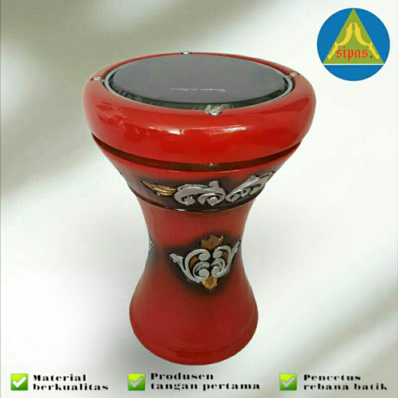 Jual darbuka kayu 8inch / dumbuk tumbuk batu 8 inch marawis hadroh ...