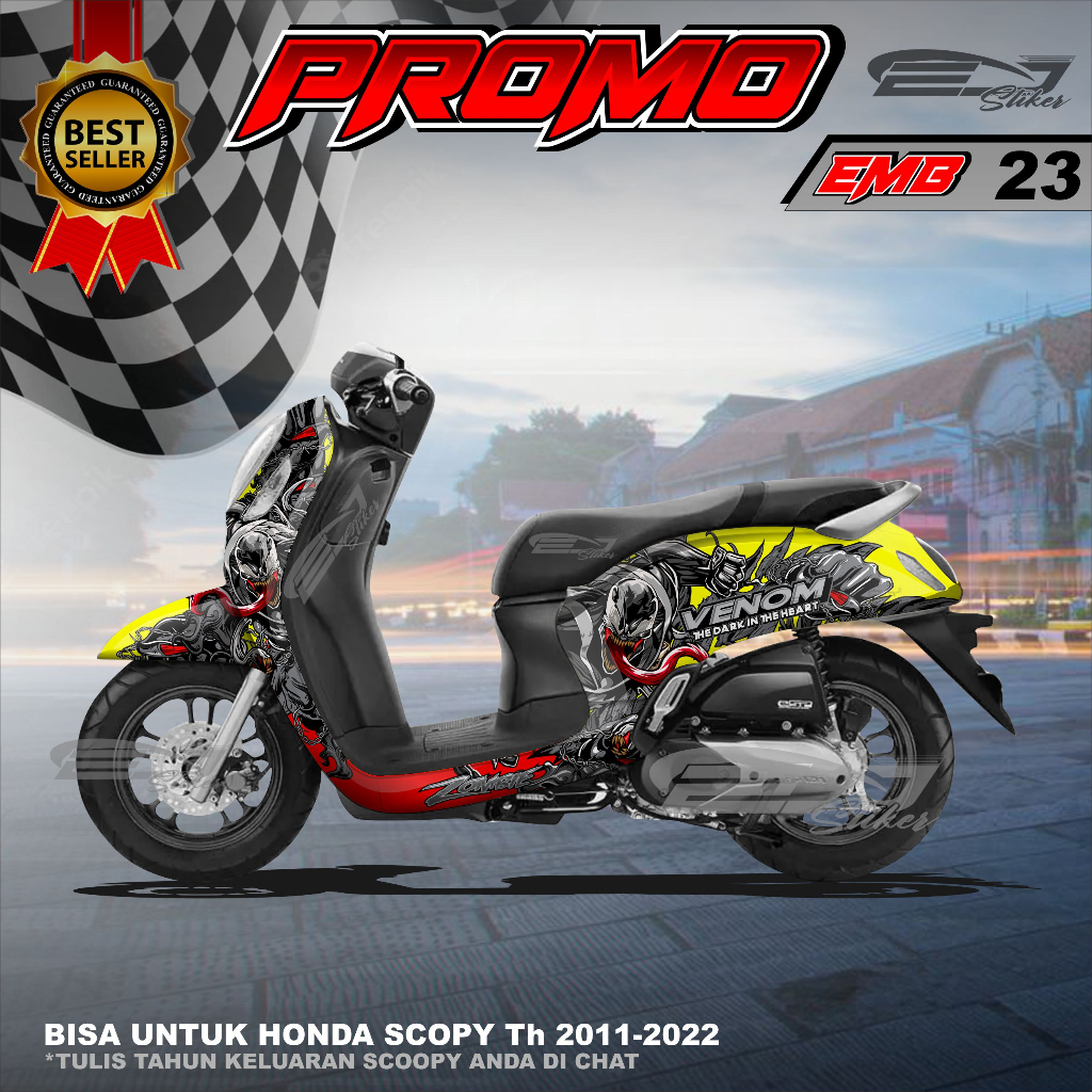 Jual STIKER NEW DESAIN BODY SCOOPY TERBARU FULL DECAL CUSTOM-STIKER ...