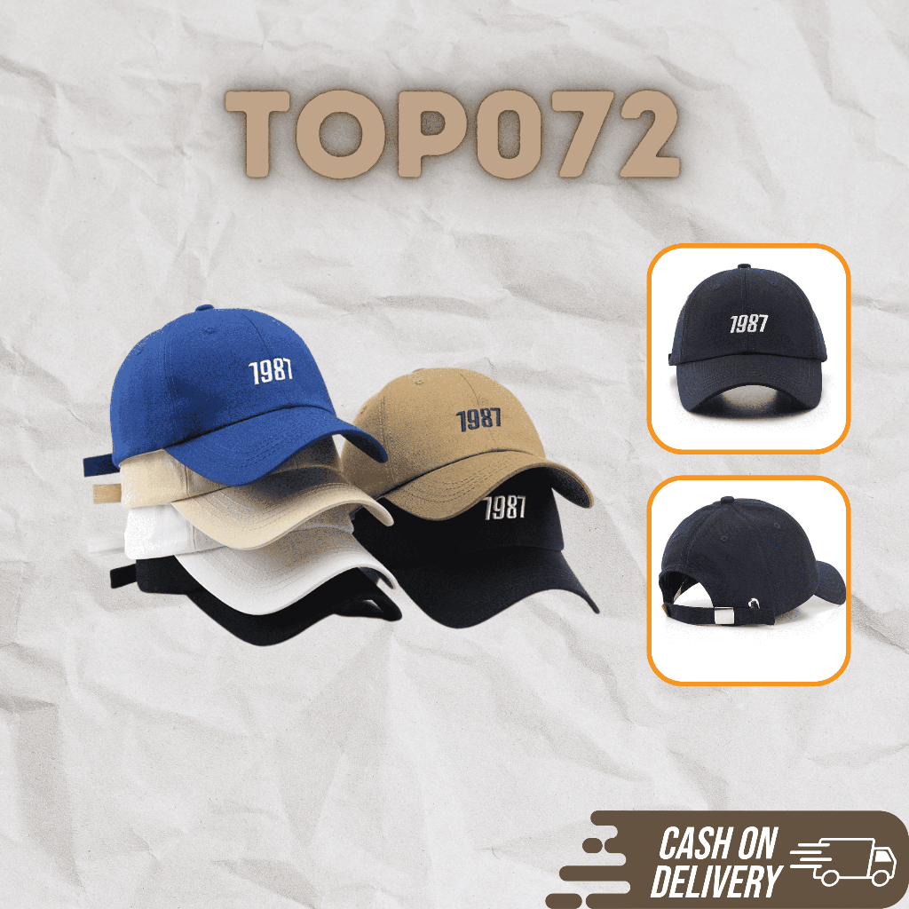 Jual Topi Casual Fashion Logo 1987 [TOP072] | Shopee Indonesia