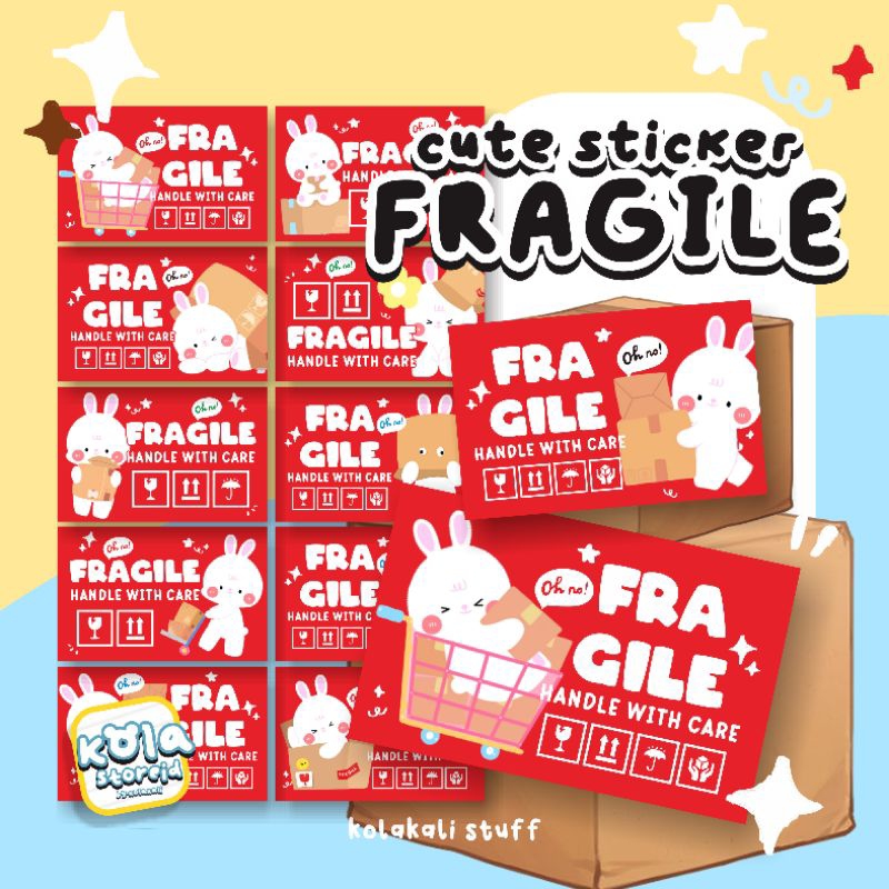 Jual STICKER FRAGILE • STIKER FRAGILE MURAH • STIKER LUCU • STIKER ...