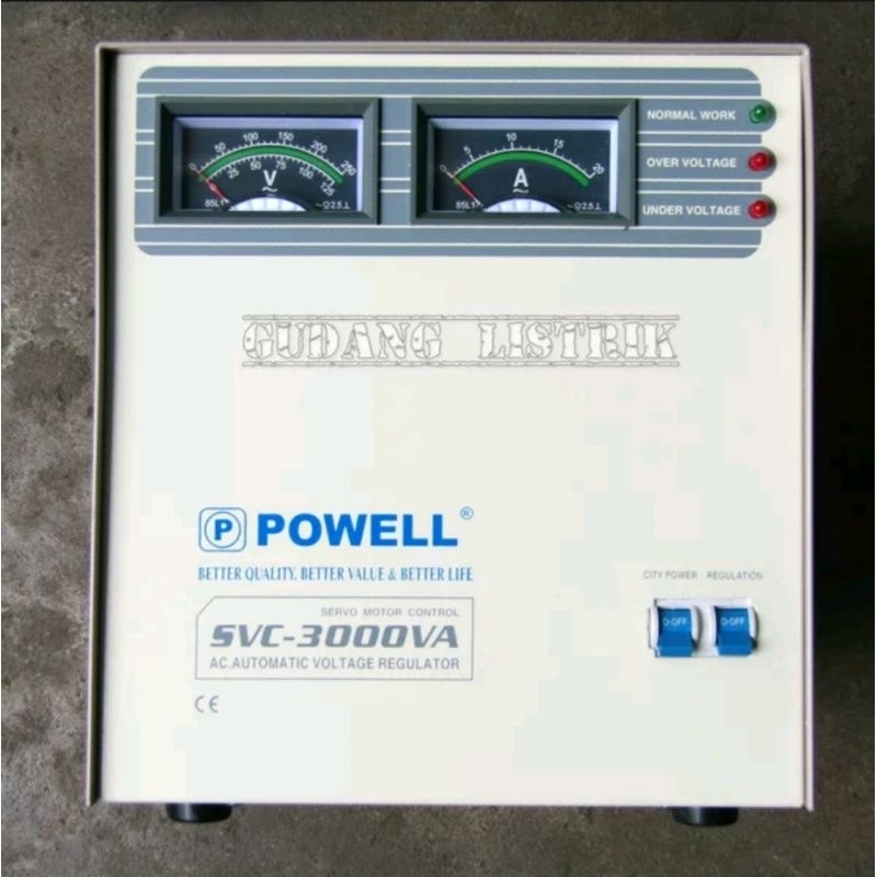 Jual Stabilizer Listrik Powell 3000 Watt Stavol SVC-3000VA Penstabil ...
