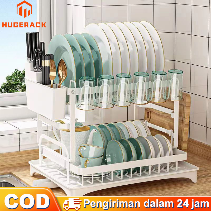 Jual Rak piring wastafel Rak Pengering Piring Rak Mangkuk Piring dengan ...