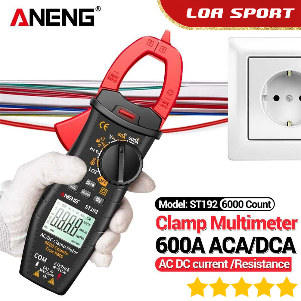 Jual Tang Ampere Digital Clamp Multimeter ACA DCA 600A Probe Suhu ST192 ...