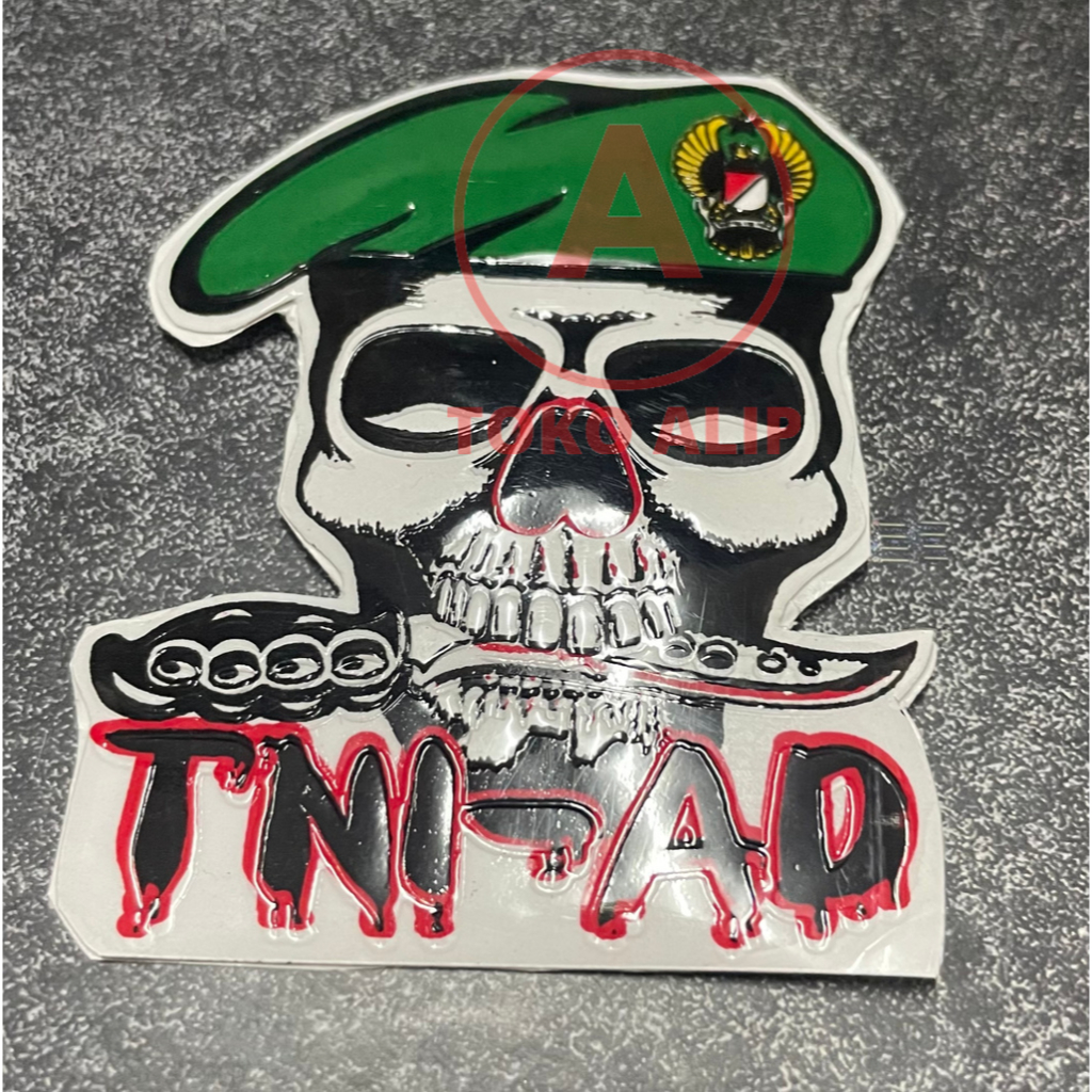 Jual Sticker TNI AD Skullo Baret - Sticker TNIAD Stiker Angkatan Darat ...