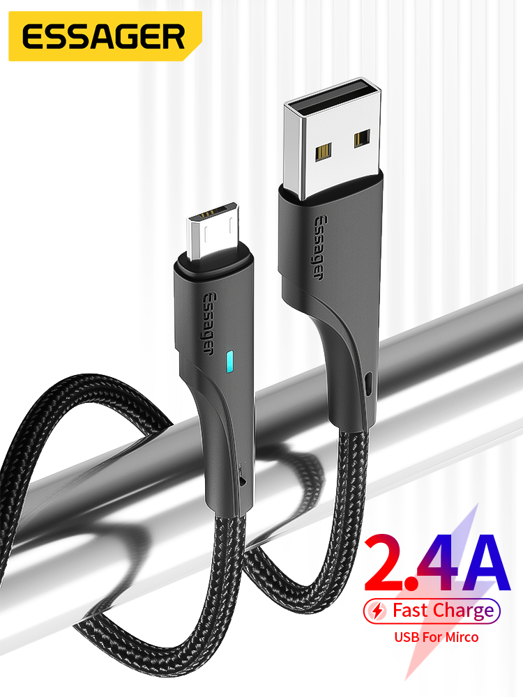 Jual Essager Kabel Data Micro USB Lightning 2.4A Type C 3A Charging For ...