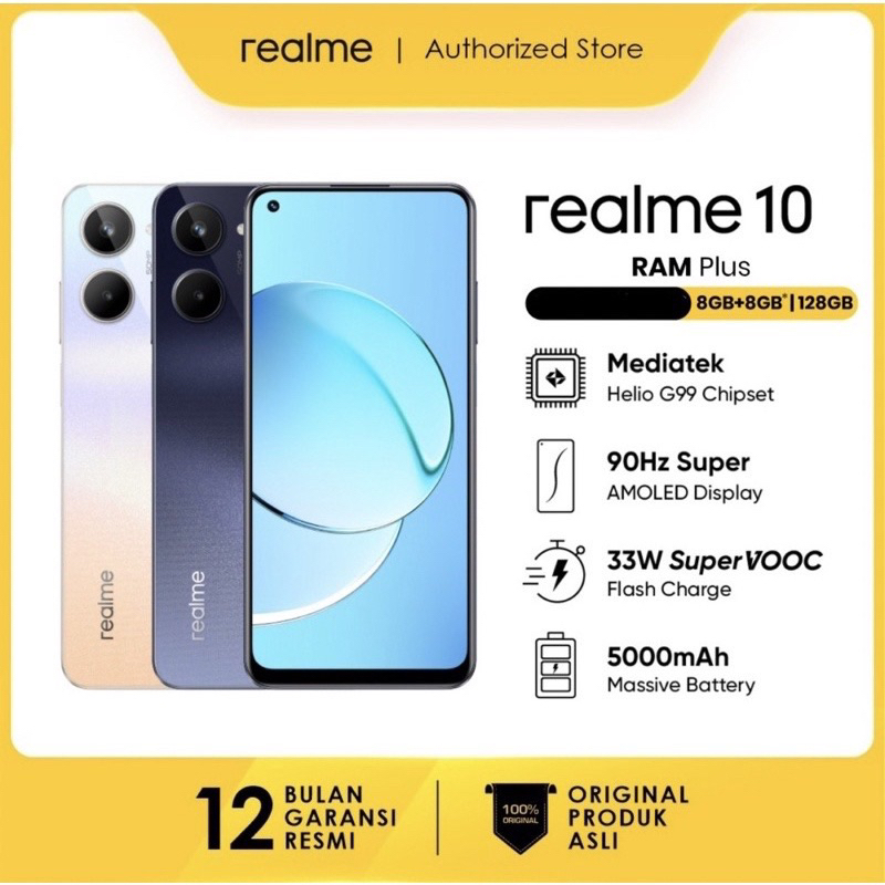 Jual Realme 10 Ram 8+8/128 Original 100% Garansi Resmi (New) | Shopee ...