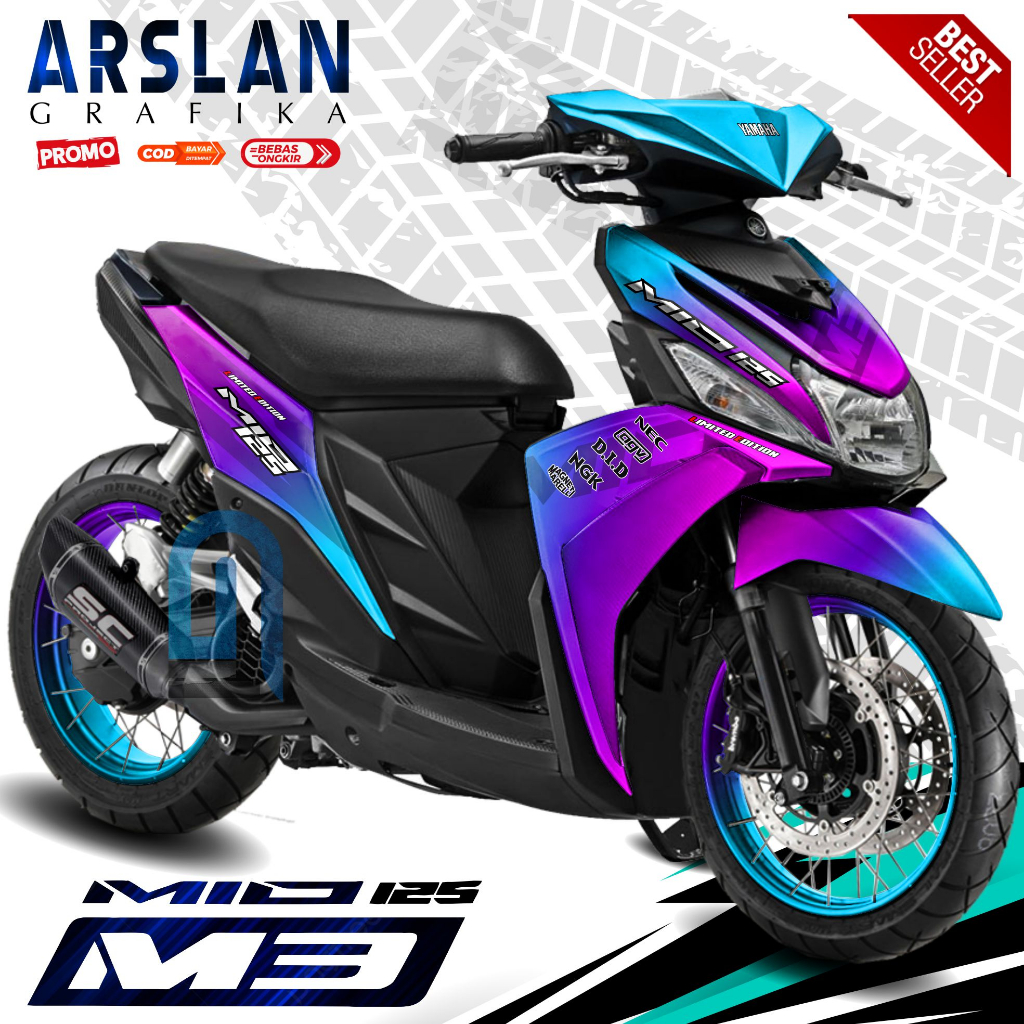 Jual (PROMO GILA) Decal Mio M3/Mio Z Full Body Stiker Mio M3/Mio Z Full ...