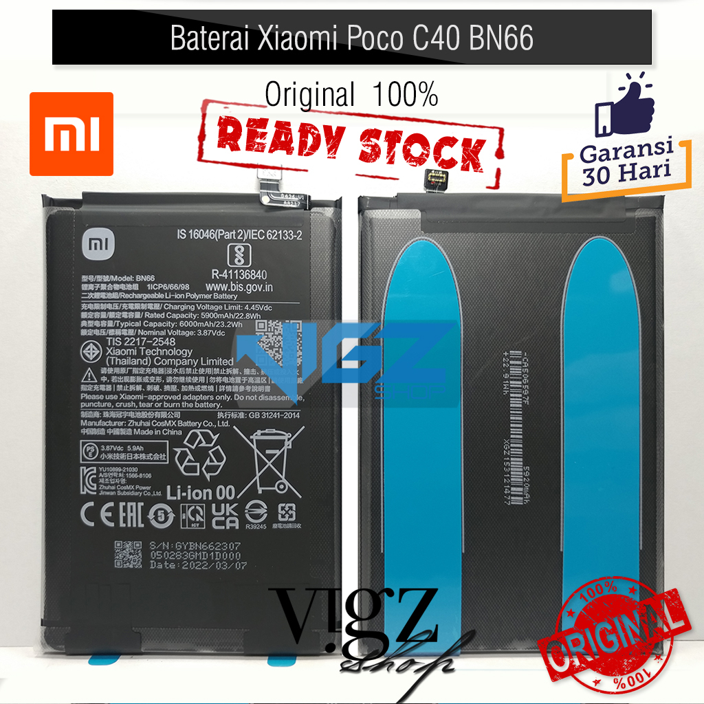 Jual Baterai Xiaomi Poco C40 BN66 Original 100% | Shopee Indonesia