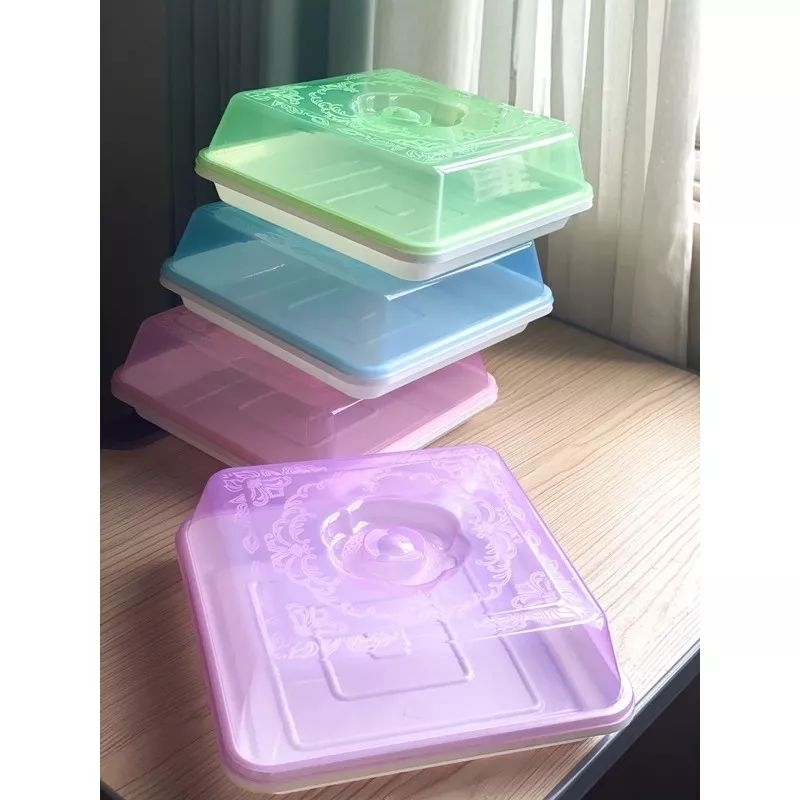 Jual TEMPAT KUE TEMPAT ROTI SEGI TEMPAT ROTI KOTAK (TEBAL TUTUP RAPAT ...