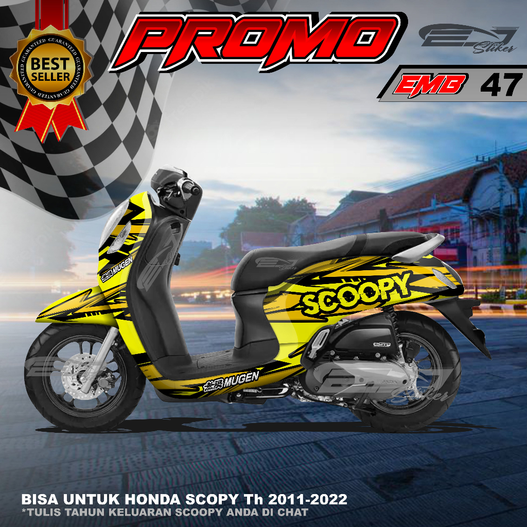 Jual STIKER DECAL SCOOPY FULL BODY UPDATE DESAIN-STIKER CUSTOM SCOOPY ...
