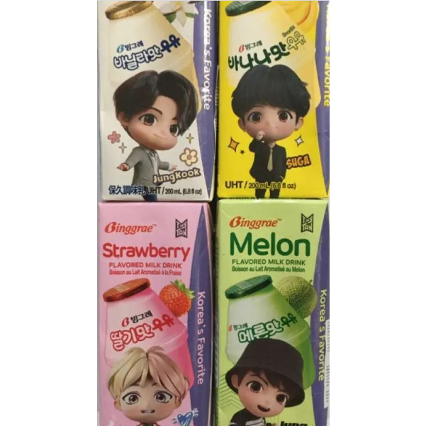 Jual BINGGRAE MILK BTS Edition Rasa Banana / Melon / Strawberry ...