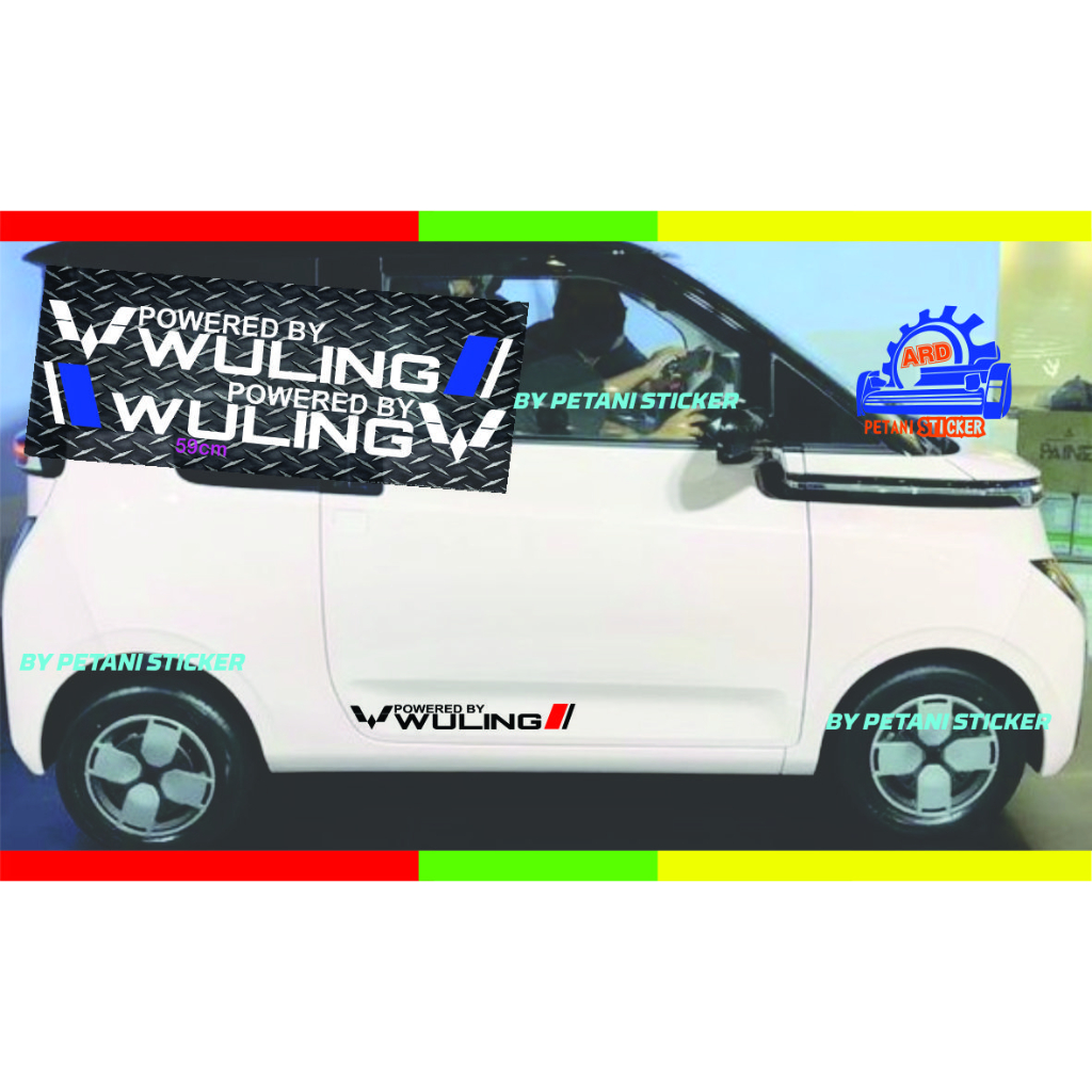 Jual STIKER STICKER MOBIL WULING ,WULING AIR EV BODY SAMPING POWERED BY ...