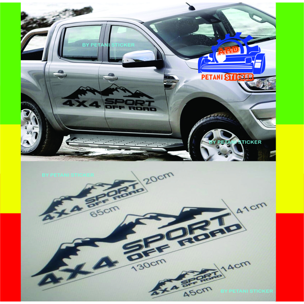 Jual STIKER STICKER MOBIL HILUX TRITON RANGER 4X4 OFF ROAD MOTIF GUNUNG ...
