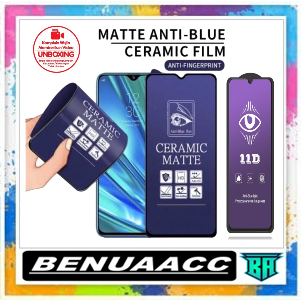 Jual (ba) TG BLUE / TEMPERGLASS ANTI BLUE META CRAMIC FILM ALL TYPE ...