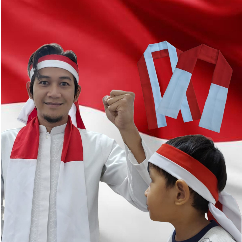 Jual Selendang Merah Putih Syal Merah Putih Ikat Kepala Merah Putih ...