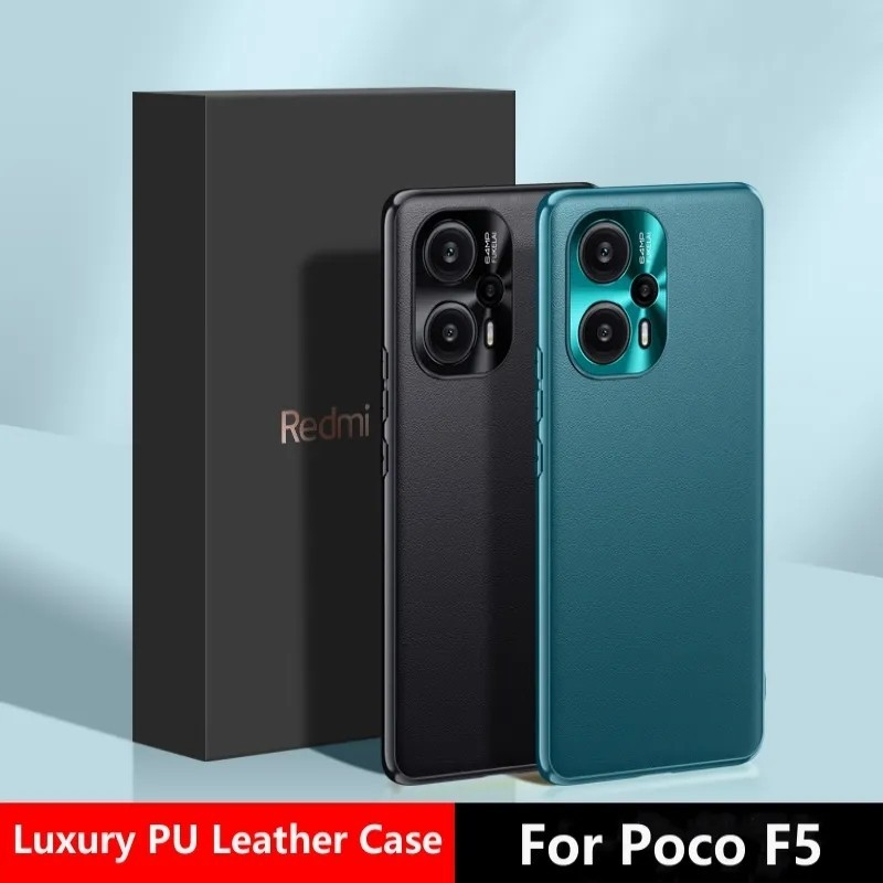 Jual Casing Xiaomi POCO F5 5G Leather Case Vegan - Hitam / Black ...