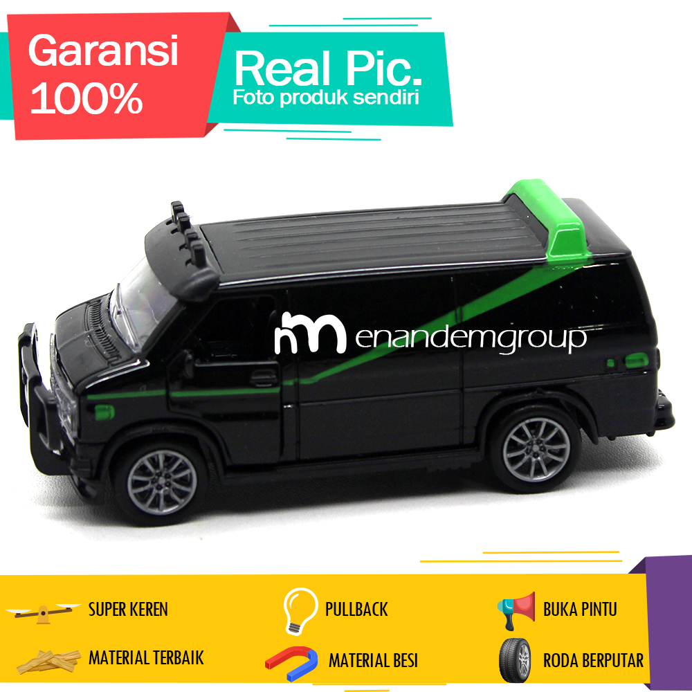 Jual Diecast Mainan Mobil Barang SUV Miniatur GMC Vandura Blind Van ...