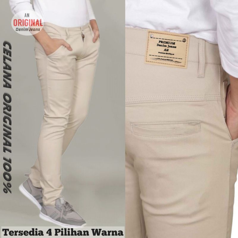 Jual CELANA PRIA CHINO Slim fit Panjang Pria Kerja Kantor Santai Liburan Cowok Original CHINO ...