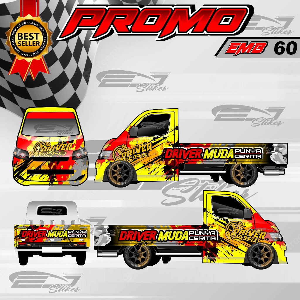 Jual STIKER NEW DESAIN PICK UP FULL BODY DECAL-STICKER MOBIL L300 ...