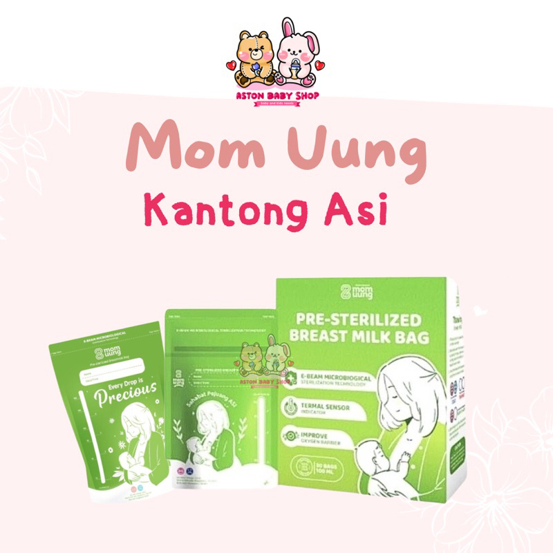 Jual Mom Uung Kantong Asi 100 ml / 150 ml isi 30 pcs Double Zipper & Sensor Suhu Pre Sterilized ...