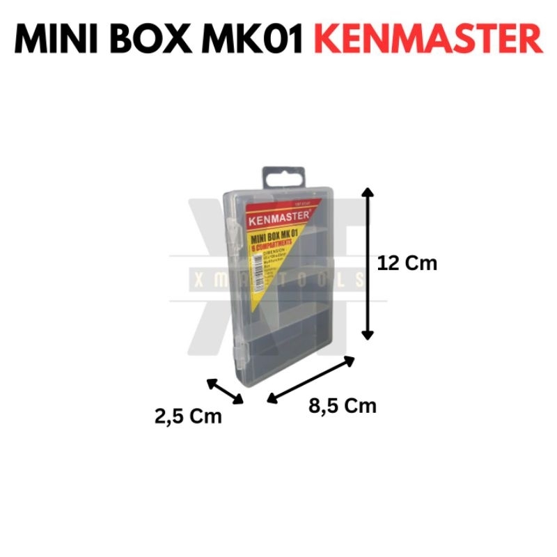 Jual Mini box MK 01 Kenmaster 6 compartments / Mini tool box plastik 6 ...