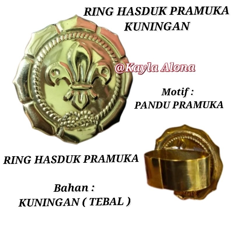 Jual RING/KOLONG HASDUK PRAMUKA KUNINGAN motif : Pandu | Shopee Indonesia