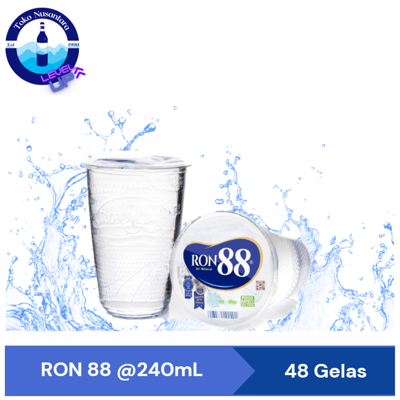 Jual Air mineral RON 88 Gelas 240mL x 48 [Harga per Dus Isi 48 Gelas ...