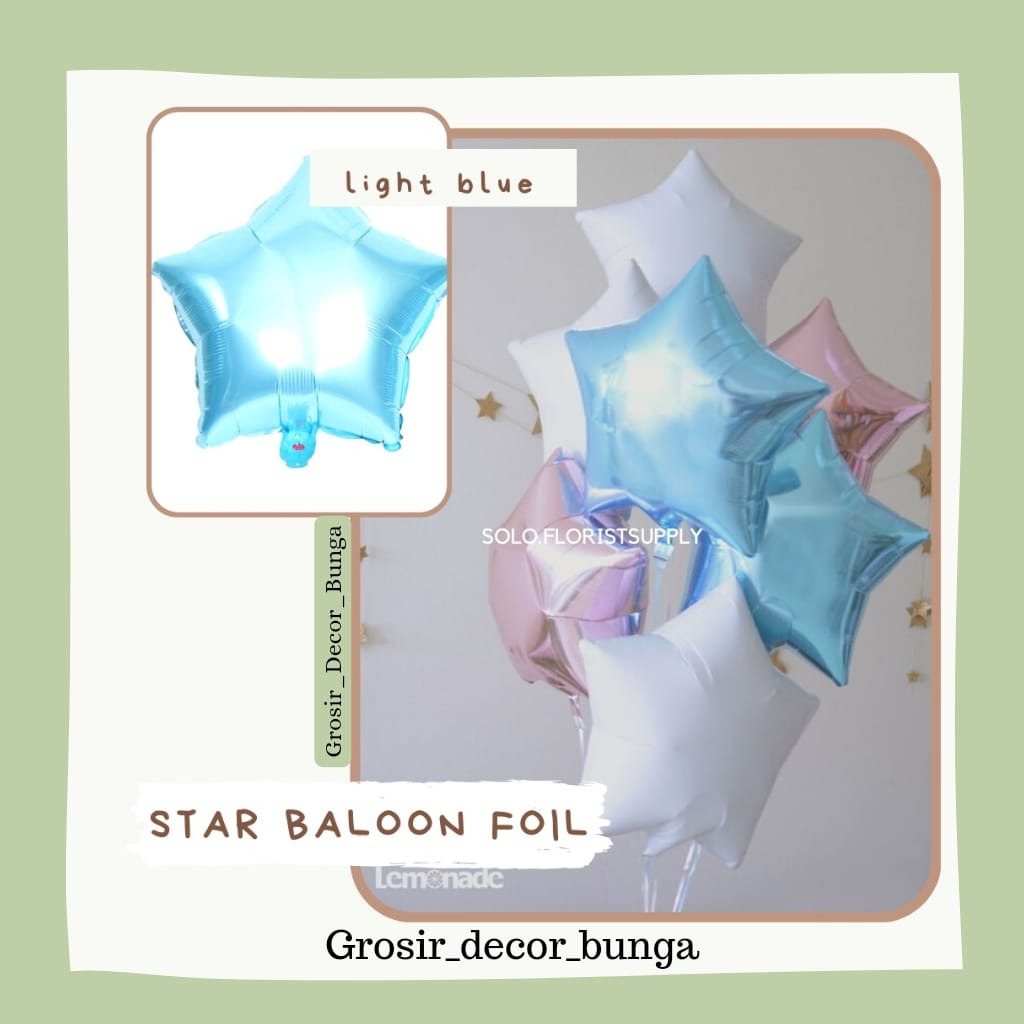 Jual (YM) BALON FOIL STAR kecil 10INCH DAN 5inch / 12cm Heart balloon ...