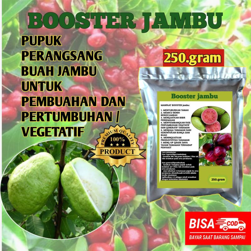 Jual Pupuk Booster Jambu Organik Untuk Pertumbuhan dan Pembuahan isi 250 gram | Shopee Indonesia