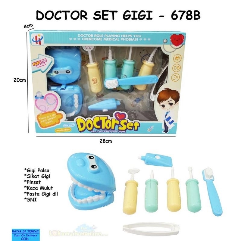 Jual [COD] MAINAN SET DOKTER GIGI BOX | Shopee Indonesia