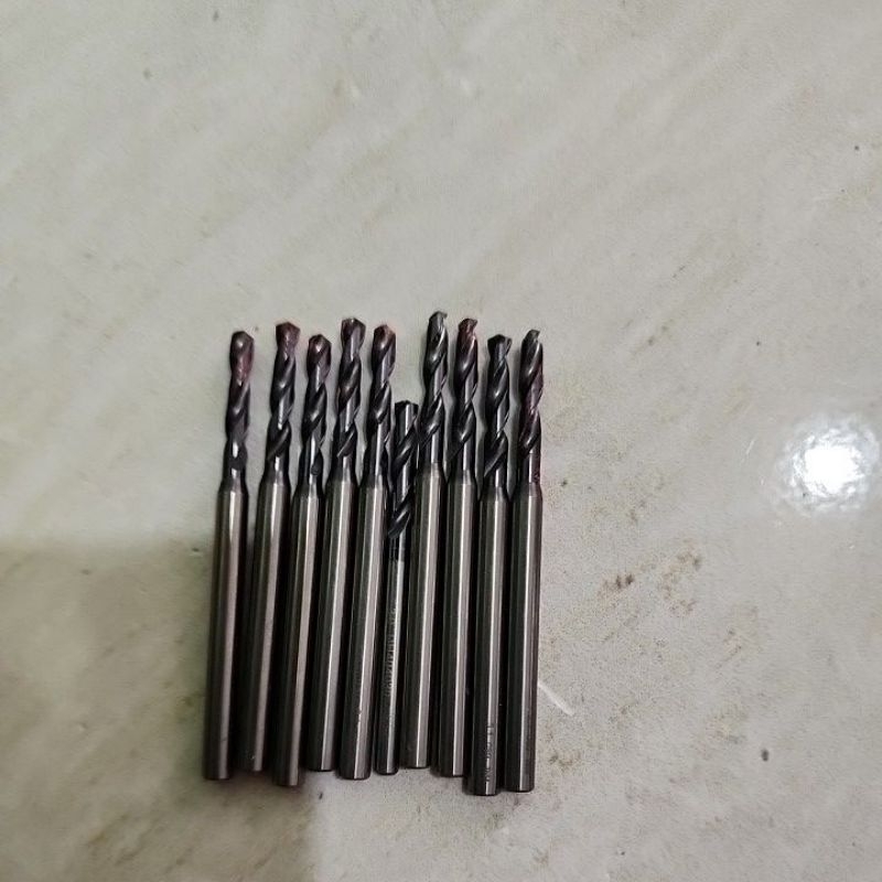 Jual mata bor /drill carbide 3.1mm x 55mm tembus baja second tinggal ...